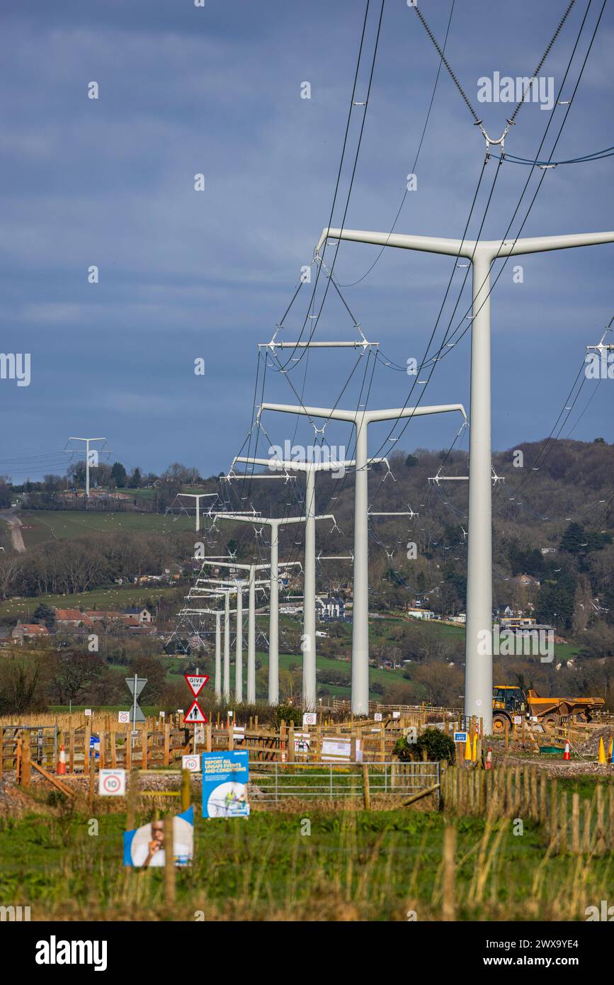The new design of transmission towers Stock Photo - Alamy