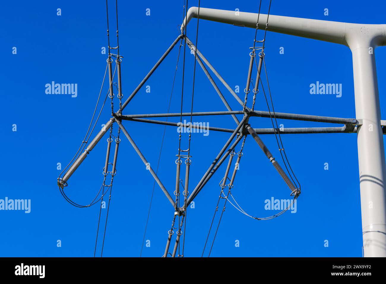 The new design of transmission towers Stock Photo - Alamy