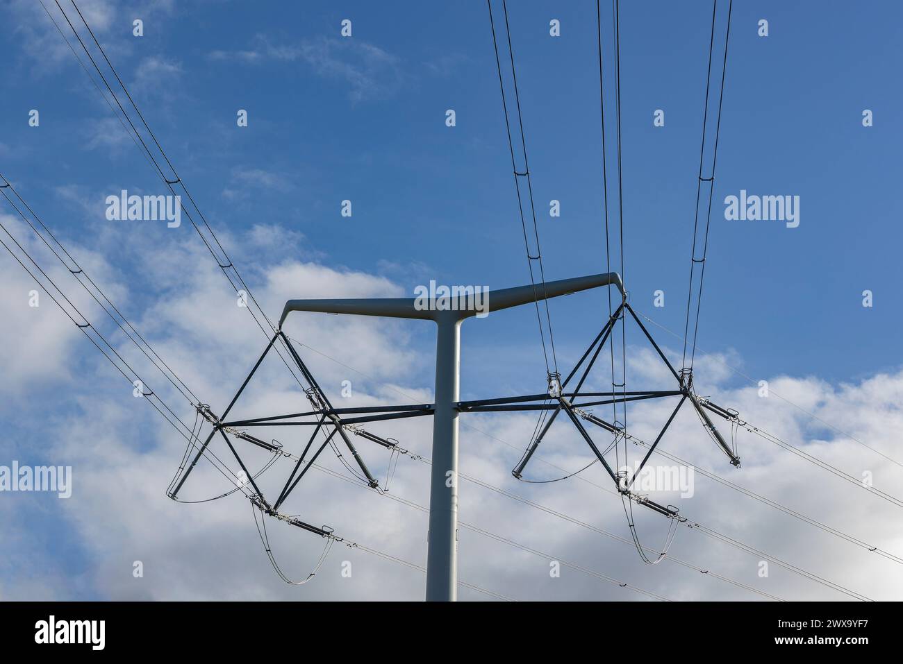 The new design of transmission towers Stock Photo - Alamy