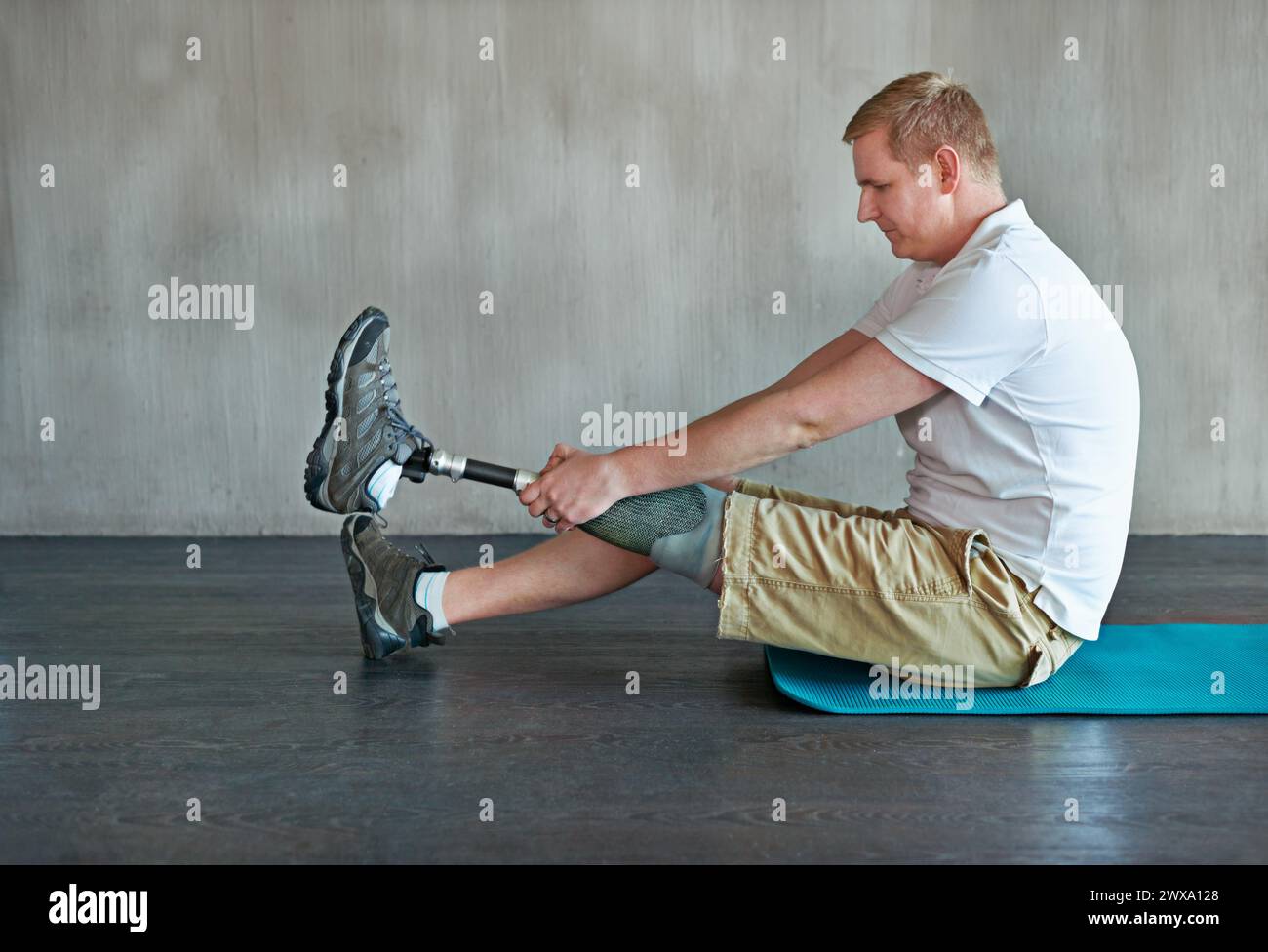 Training, fitness and person with disability in studio for ...