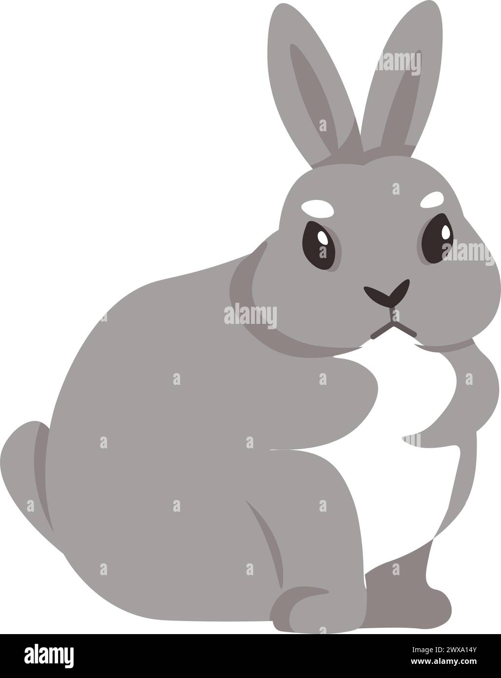 Rabbit portrait, wild fauna of woodland, hare Stock Vector Image & Art ...