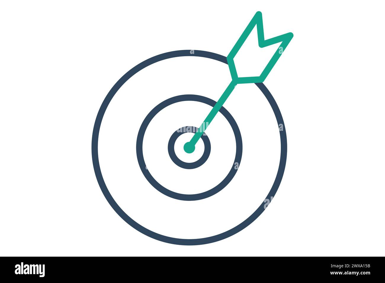 goal icon. arrow with circle. icon related to action plan, business ...