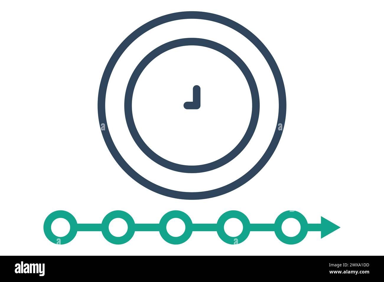 timeline icon. clock with arrow. icon related to action plan, business ...