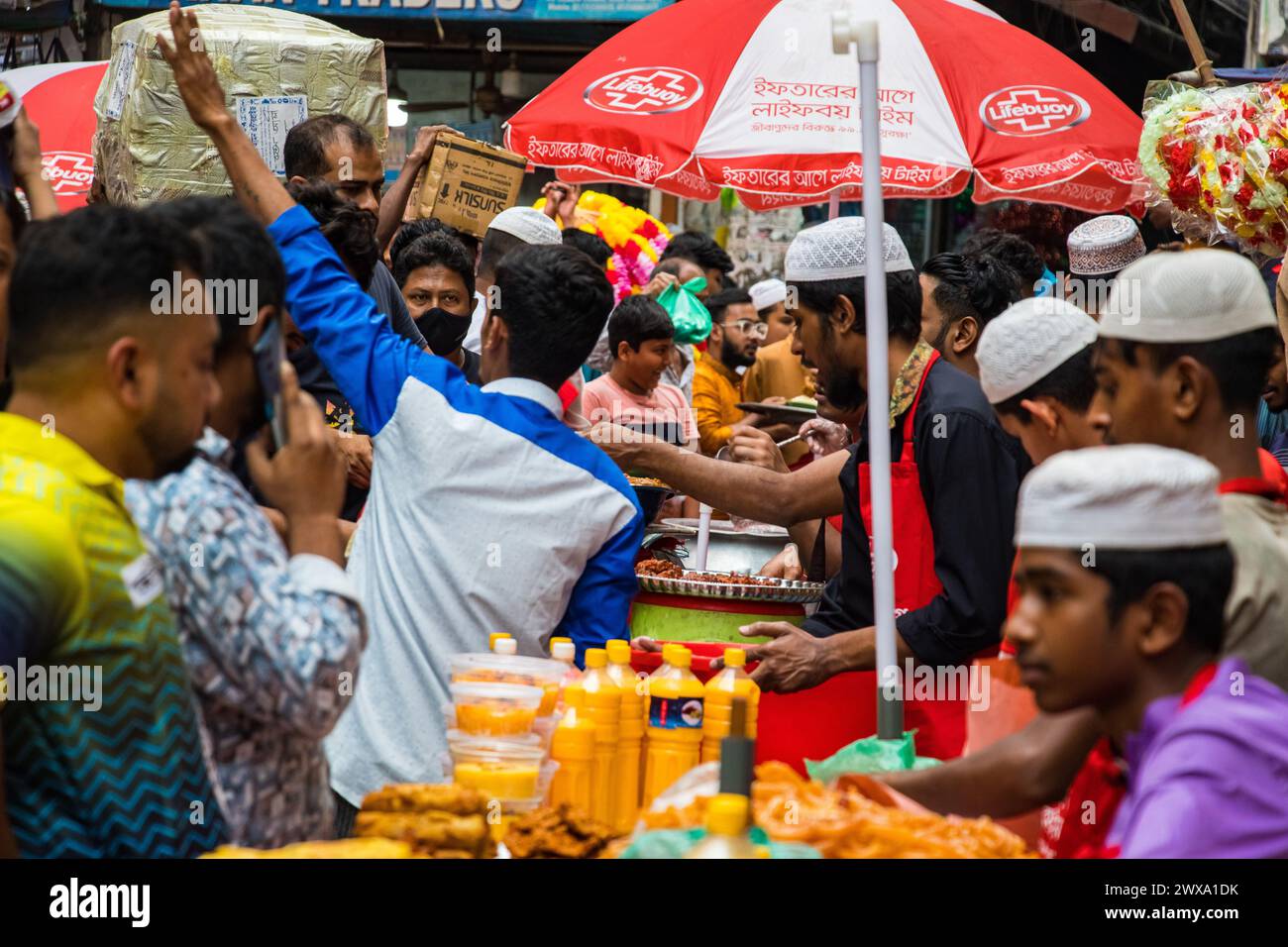 Chak Iftar Bazar, nestled in Dhaka's old town, buzzes with energy during Ramadan. This image was ...