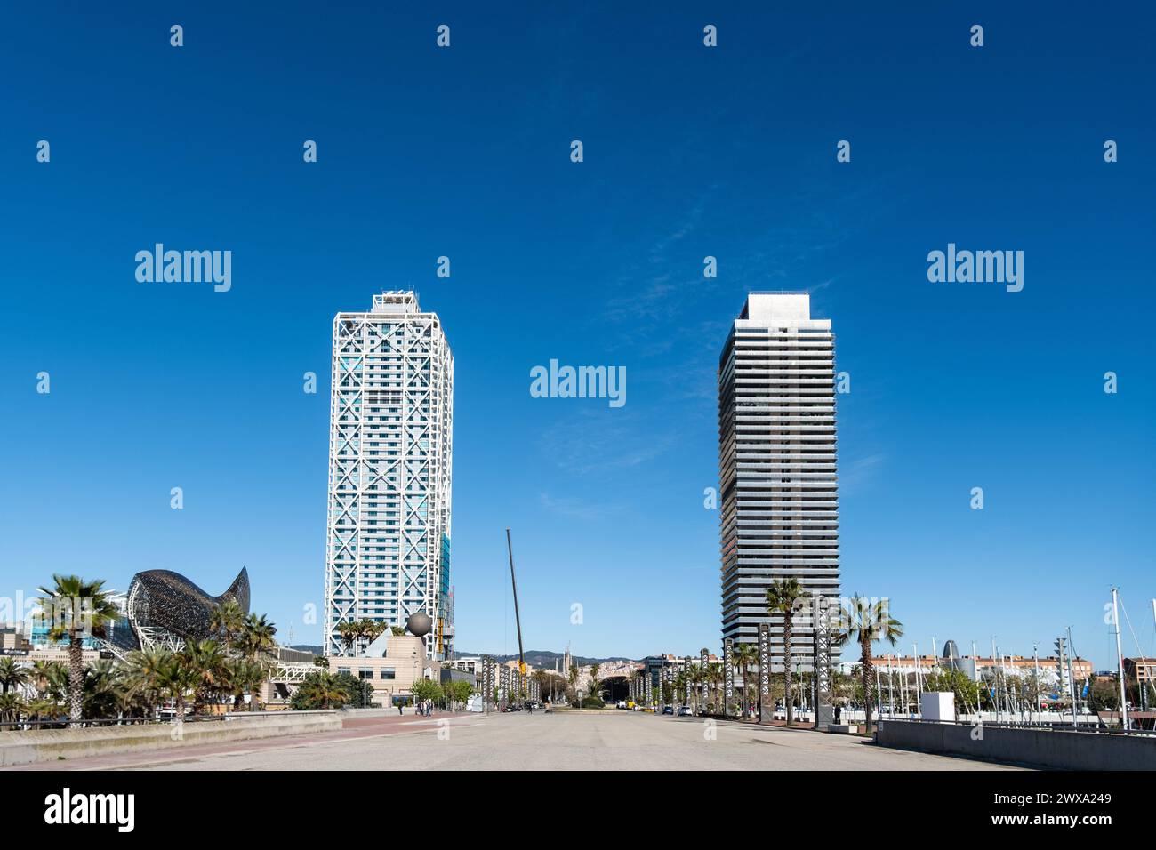 Hochhäuser im Olympiahafen von Barcelona, Spanien Barcelona Katalonien ...