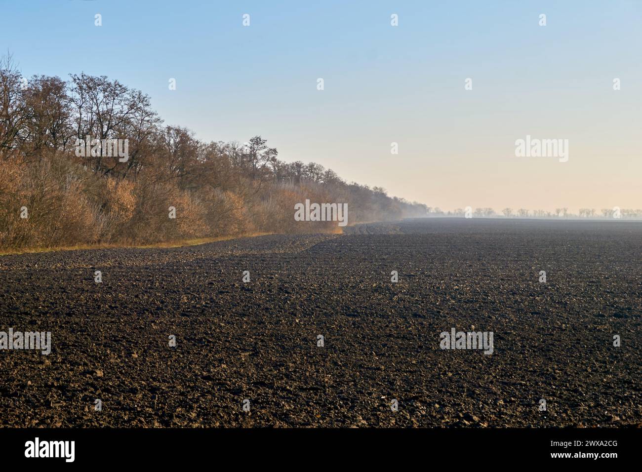 Agricultural plowed spring field before planting Stock Photo - Alamy