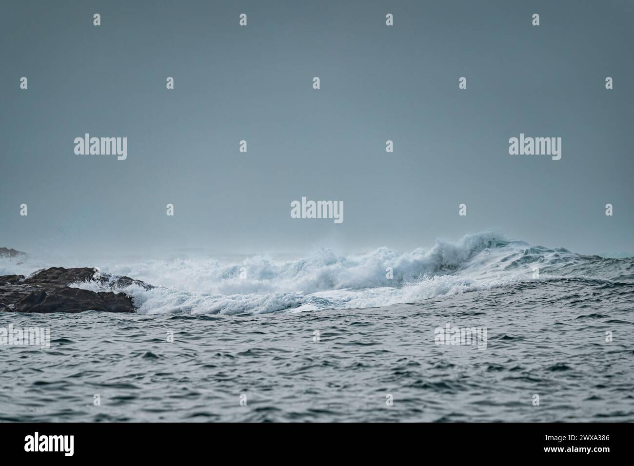 Beach storming sea waves in hi-res stock photography and images - Alamy