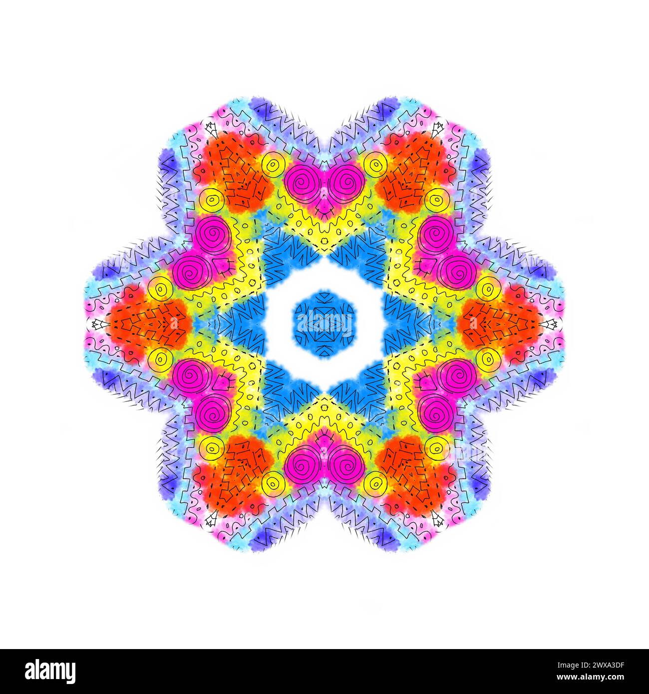 Abstract color shape on white background Stock Photo - Alamy