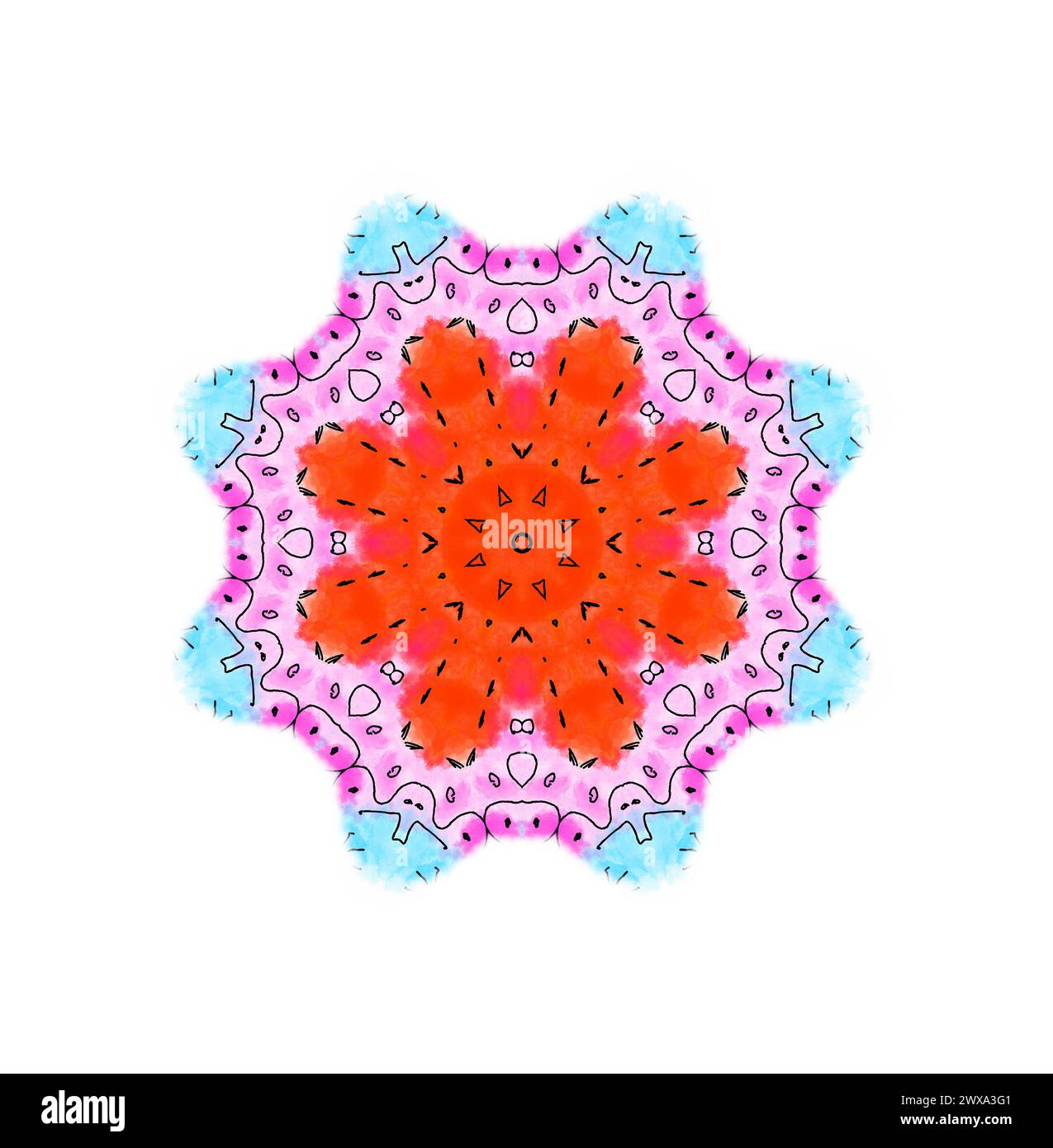 Abstract color shape on white background Stock Photo - Alamy