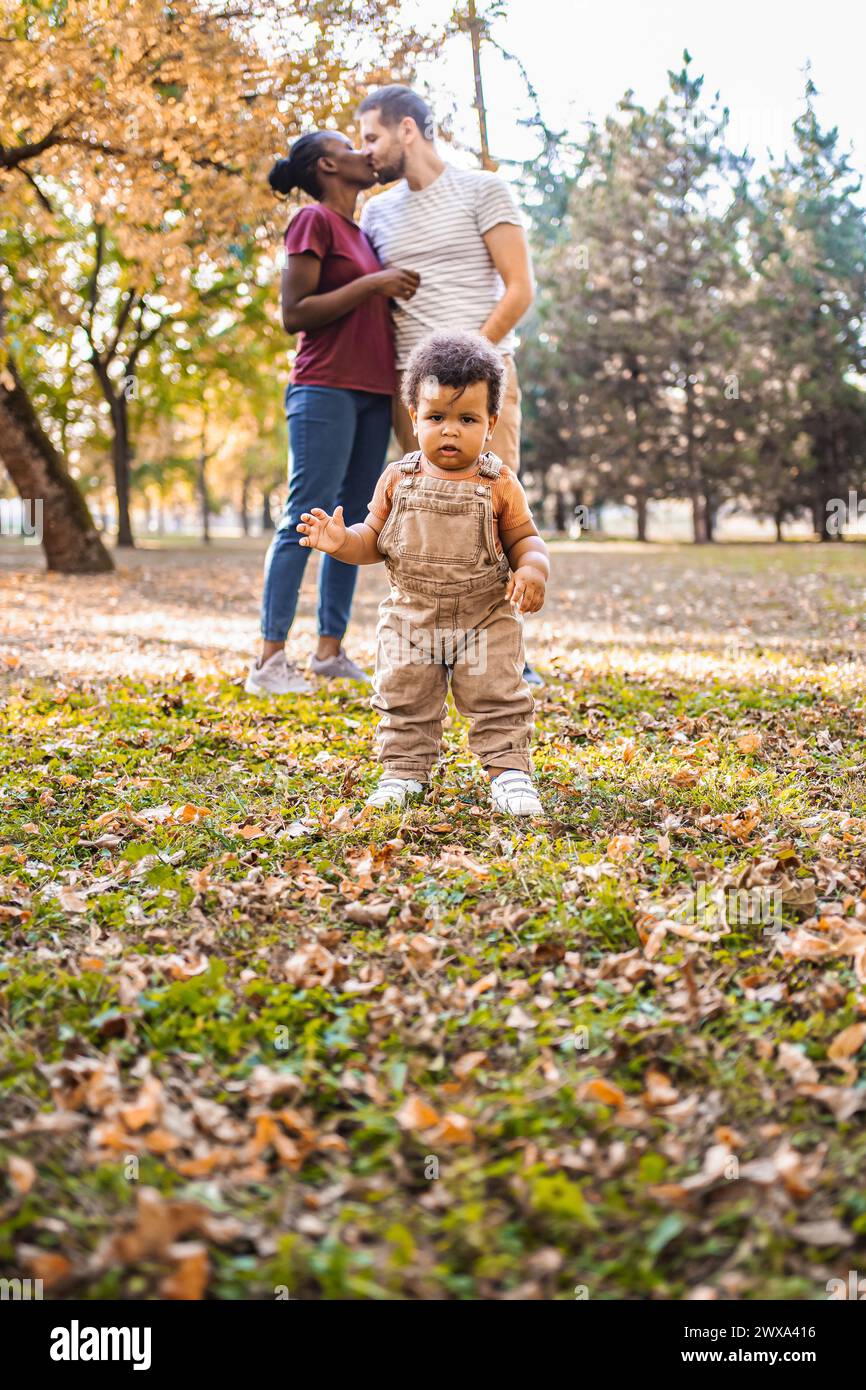 First Steps in Autumn Splendor Stock Photo - Alamy