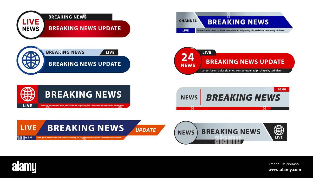 Breaking news lower third banner hi-res stock photography and images ...