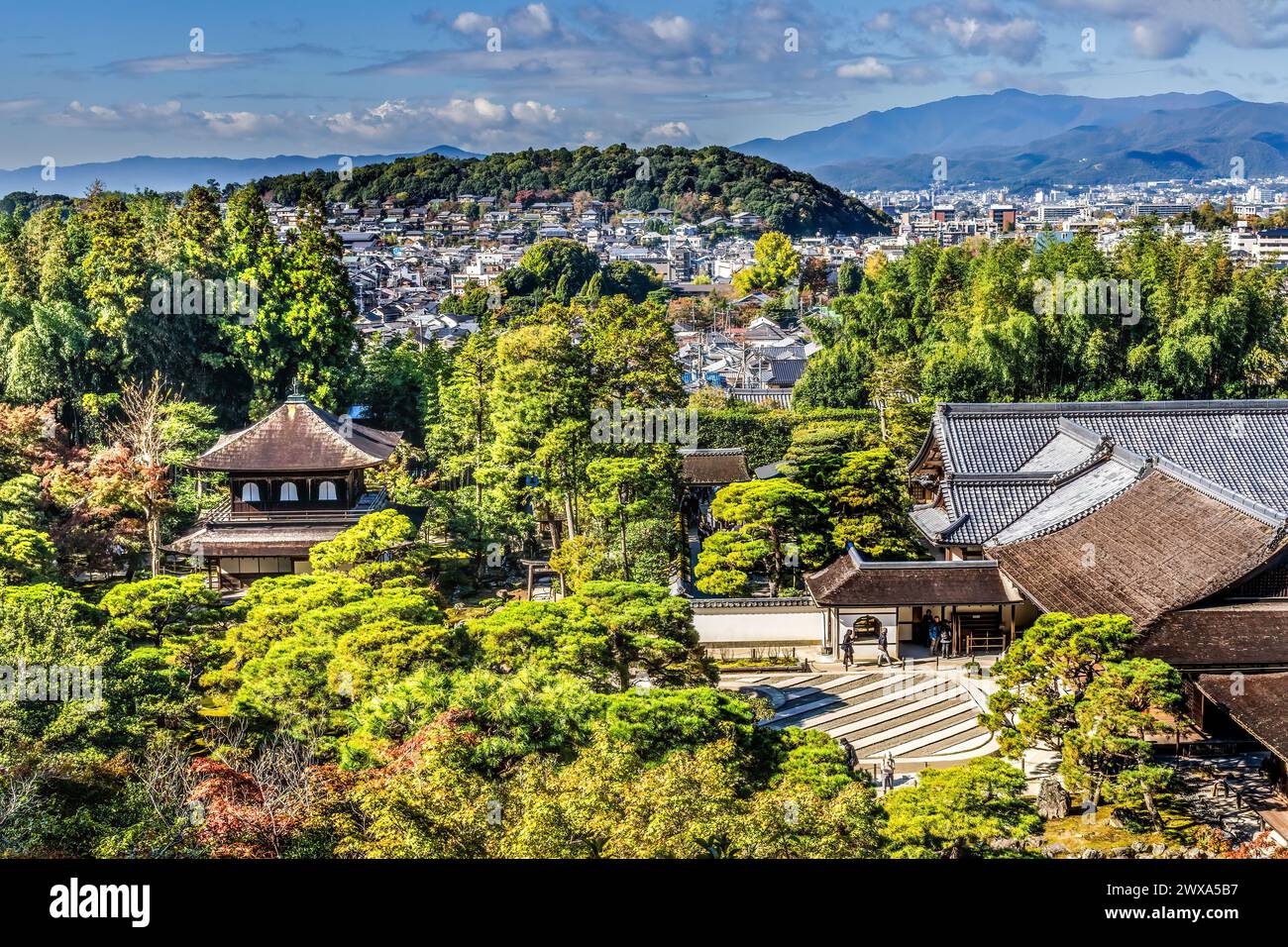 Colorful Ginkakuji Silver Pavilion Temple Rock Garden Kyoto Japa Stock ...