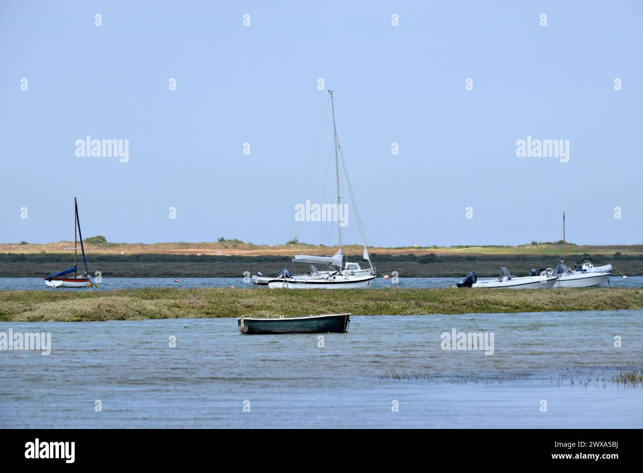 boats of river deben, suffolk Stock Photo - Alamy