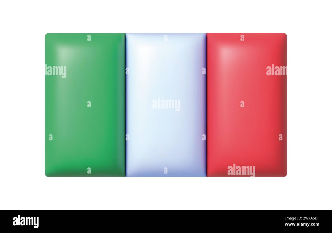 Italy 3d flag, great design for any purposes. Vector illustration ...