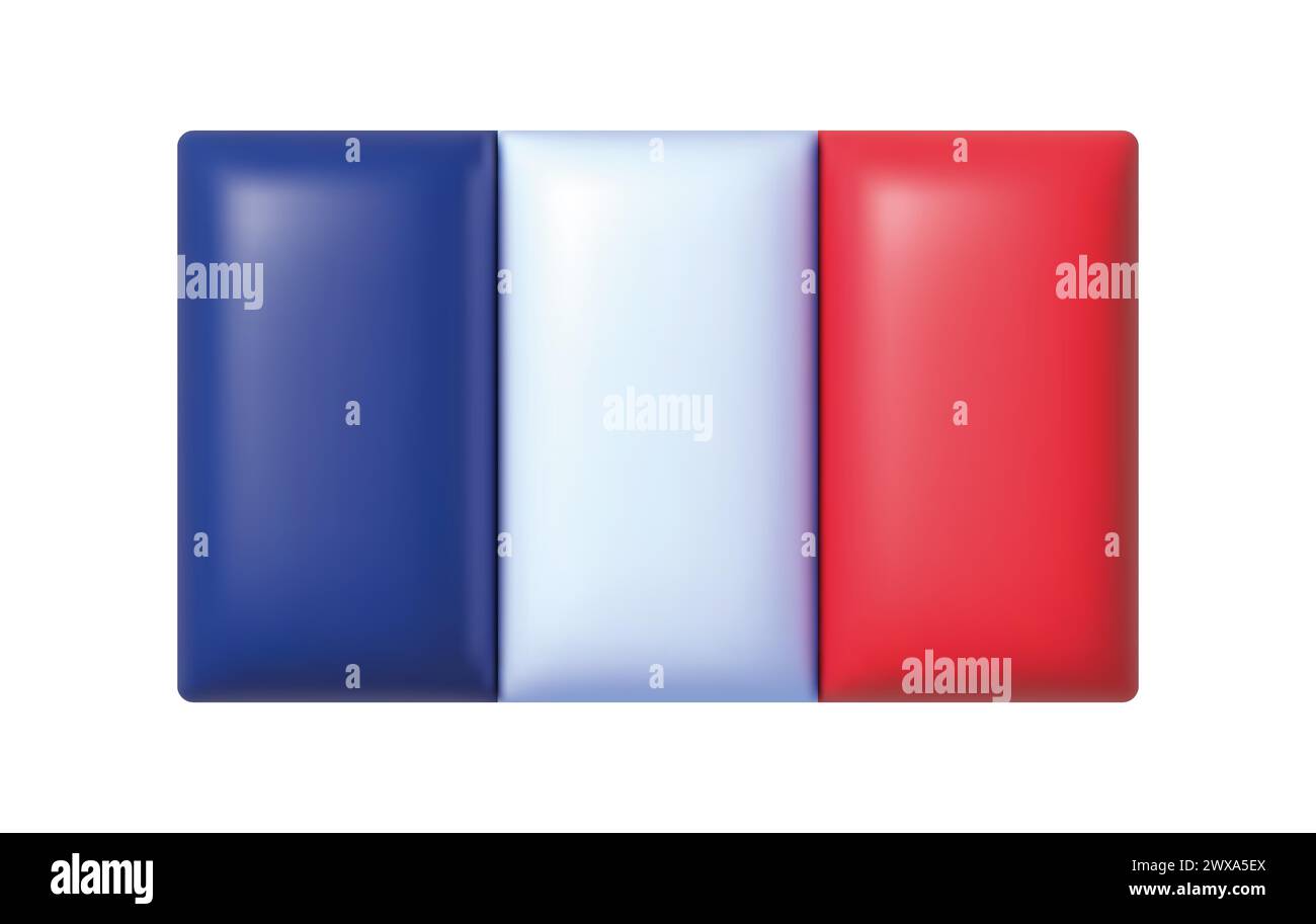 France 3d flag, great design for any purposes. Horizontal banner ...