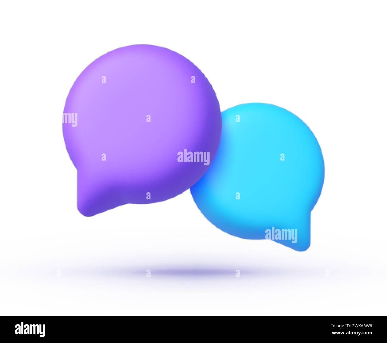 Speech bubble 3d in modern style on white background. Modern template ...