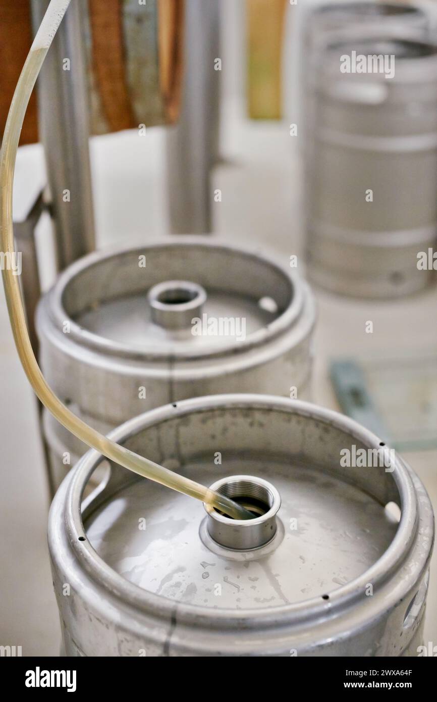 Brewery, tank and pipe in machine for production with manufacturing ...
