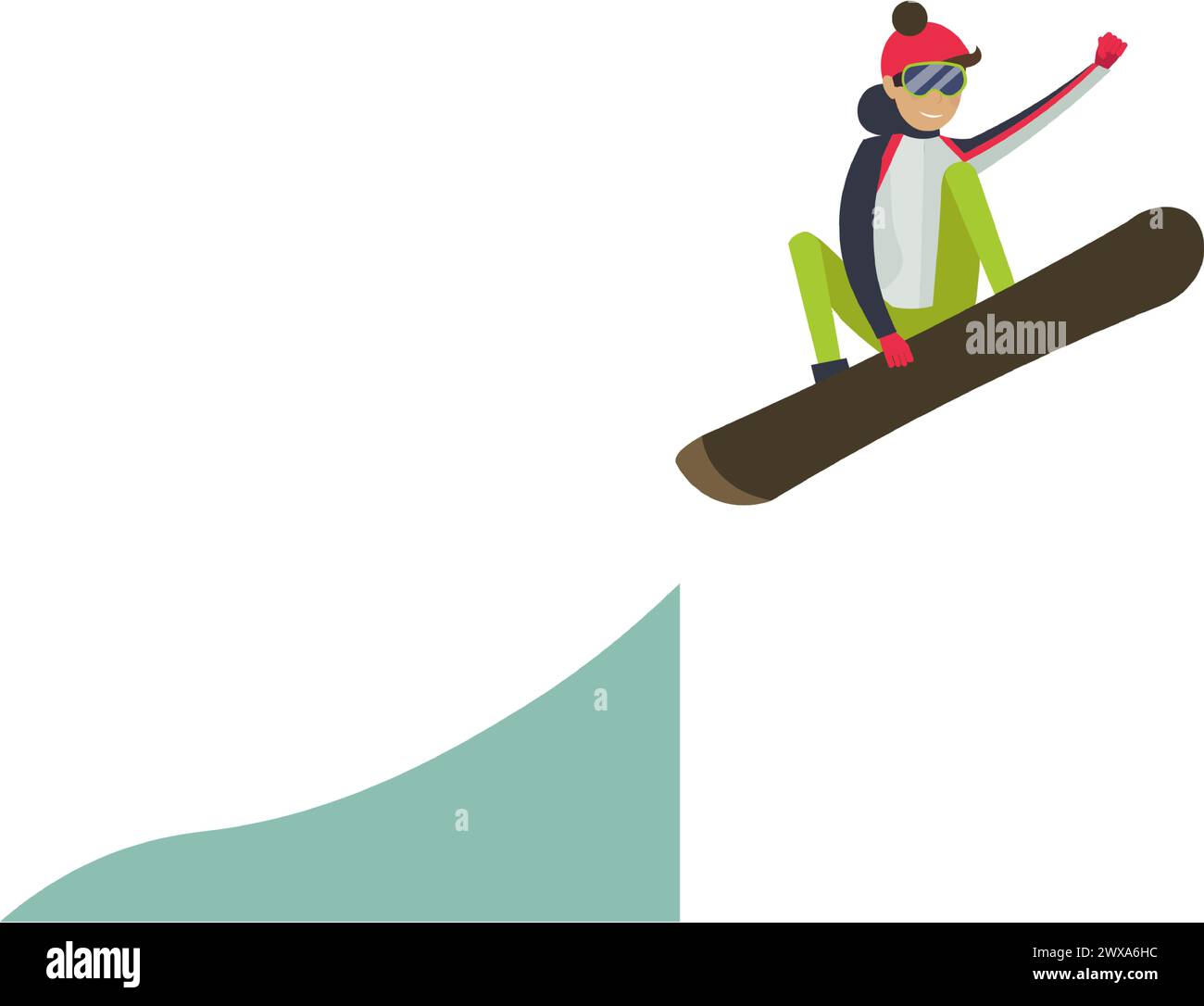Snowboarding slopestyle Stock Vector Images - Alamy