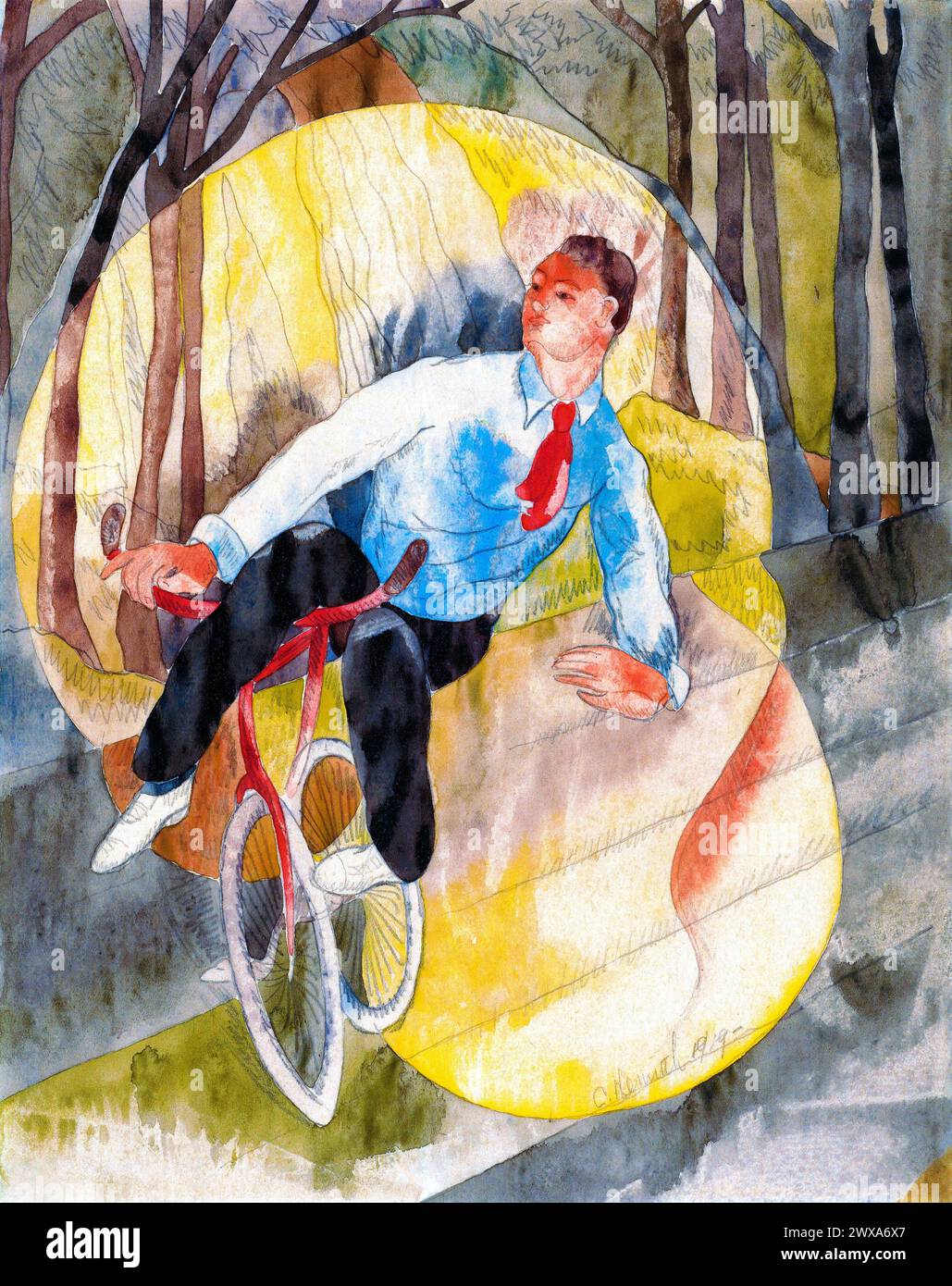 In Vaudeville, the Bicycle Rider (1919) painting in high resolution by ...