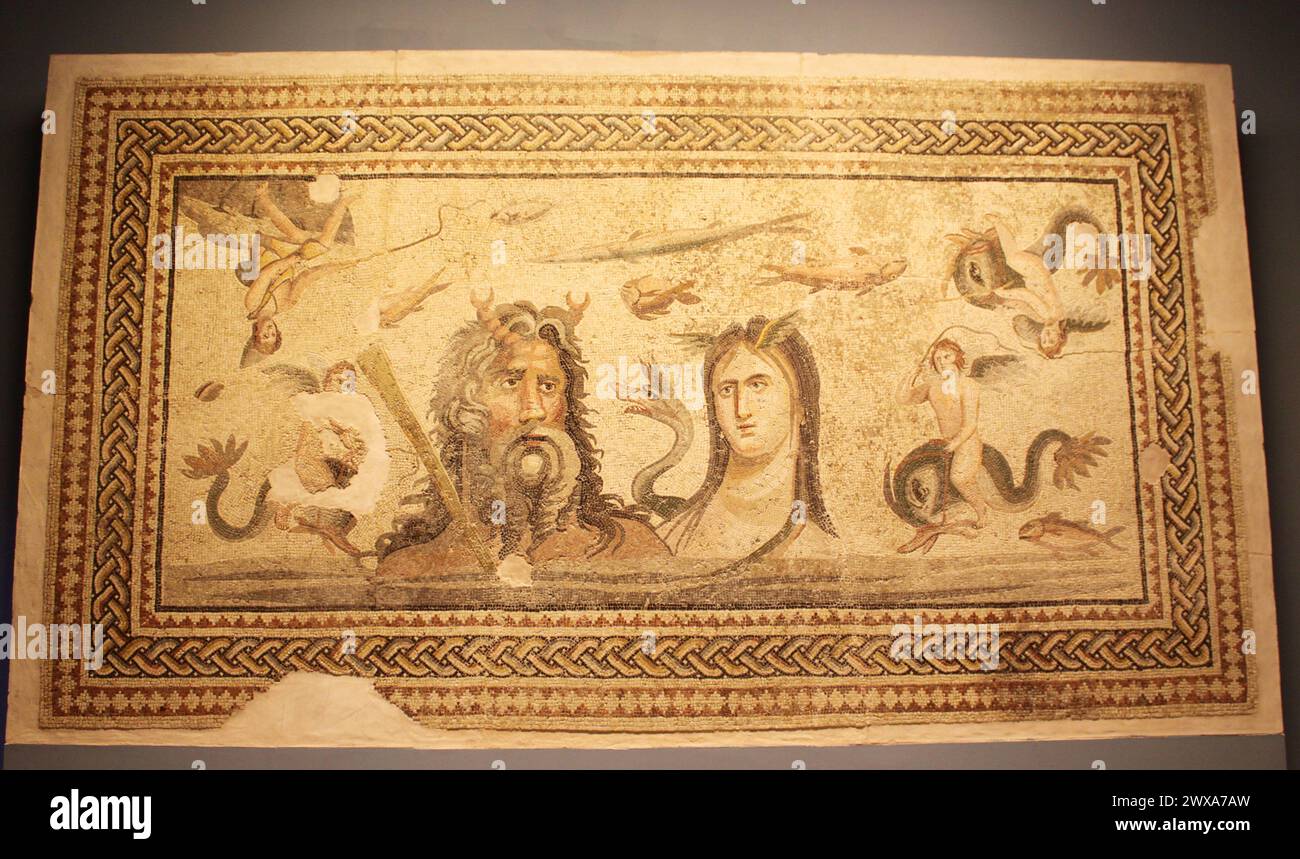Okeanos Mosaic / Zeugma / Turkey Stock Photo - Alamy
