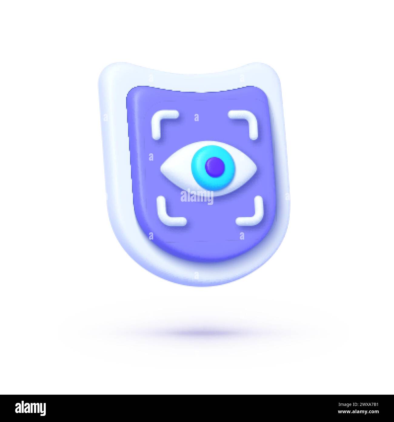 Eye scan 3d on white background. Icon design. Data technology. Eye ...