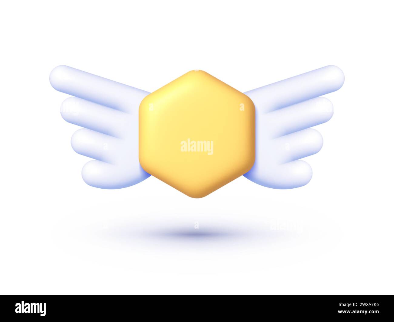 Abstract wings 3d template for decorative design. Design element ...