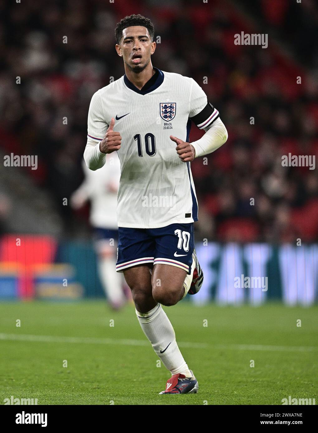 LONDON, ENGLAND - MARCH 23: Jude Bellingham of England in home kit ...
