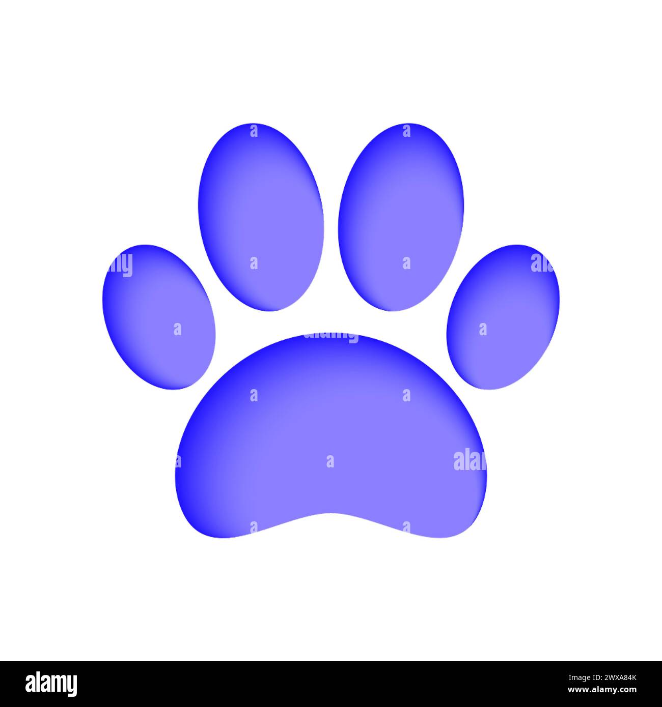 Cartoon paw for frame print design. Modern art design. Vector ...