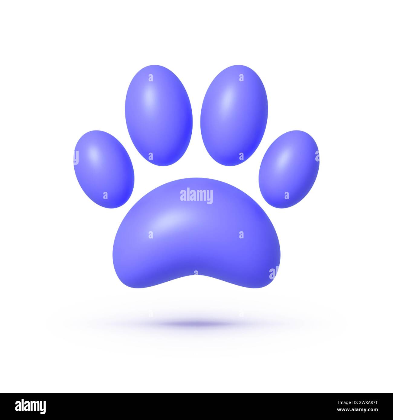 Paw 3d for print design. Vector 3d banner Stock Vector Image & Art - Alamy