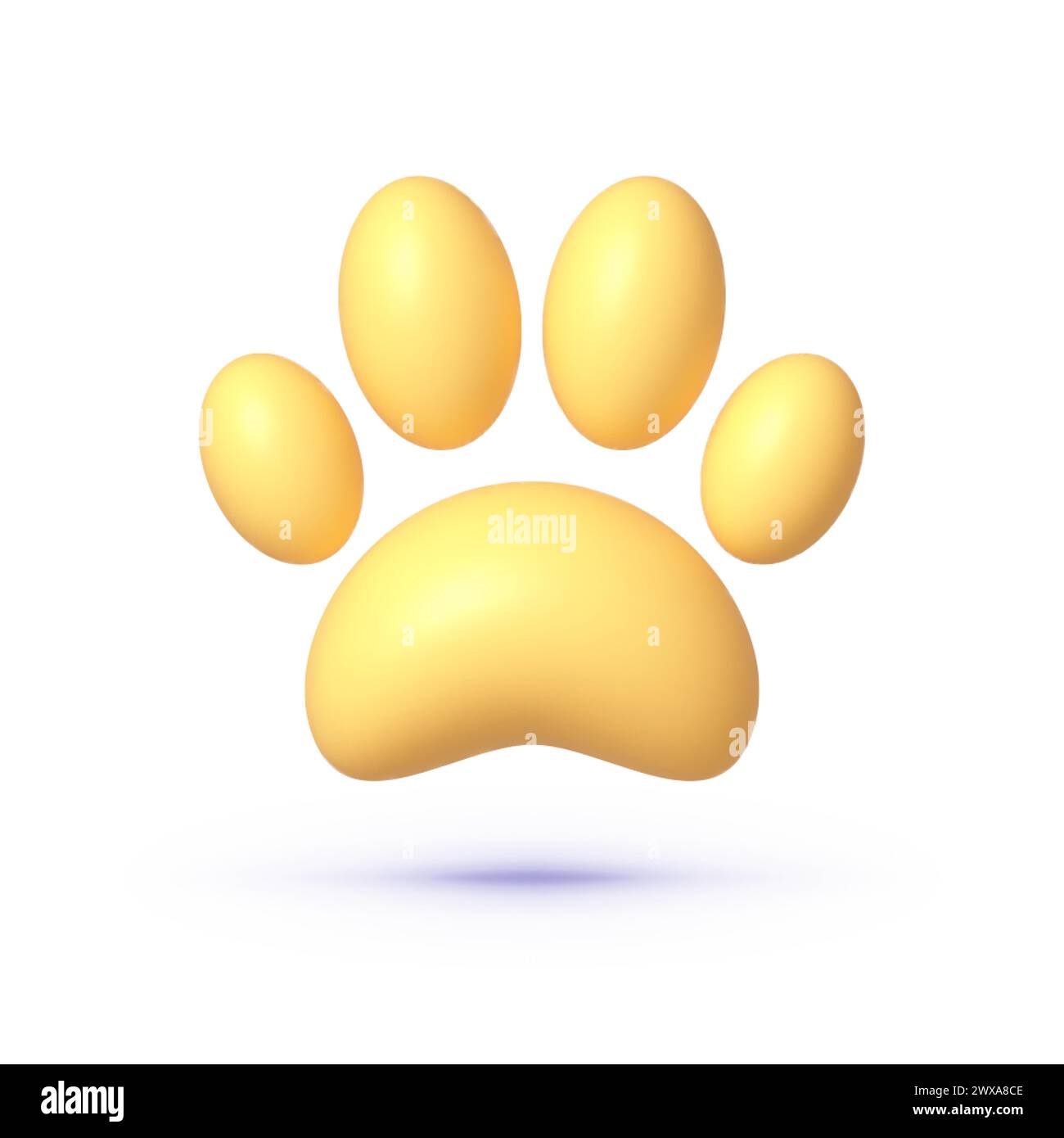 Paw 3d for print design. Vector 3d banner Stock Vector Image & Art - Alamy