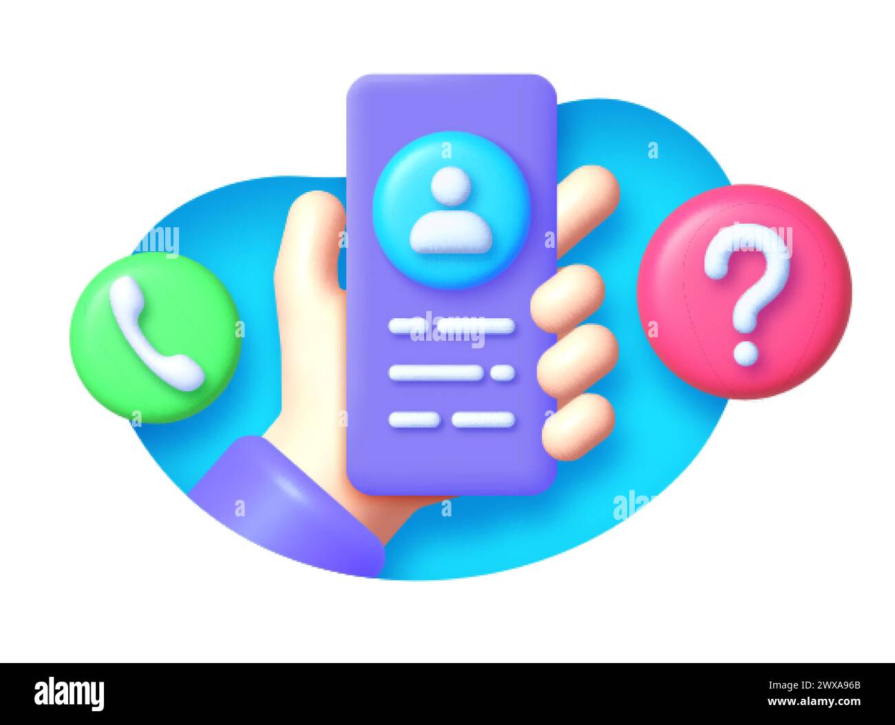 Call smartphone operator 3d, great design for any purposes. Online ...