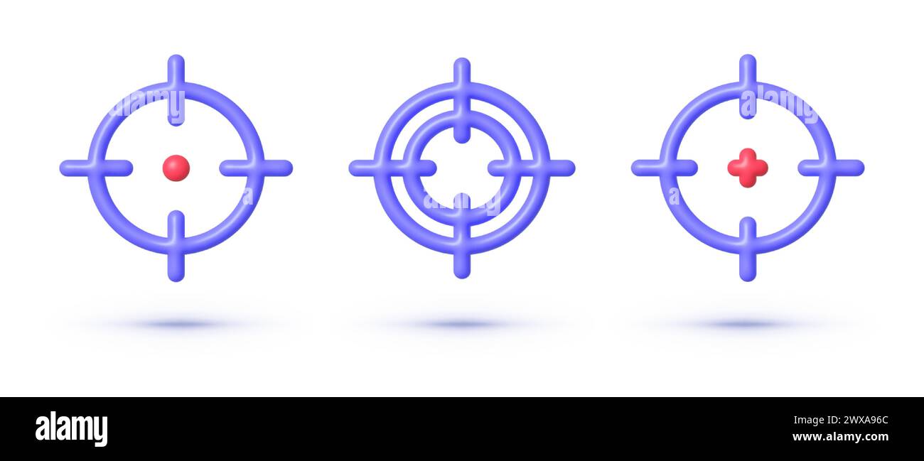 Different icon set of targets and destination. Target and aim ...
