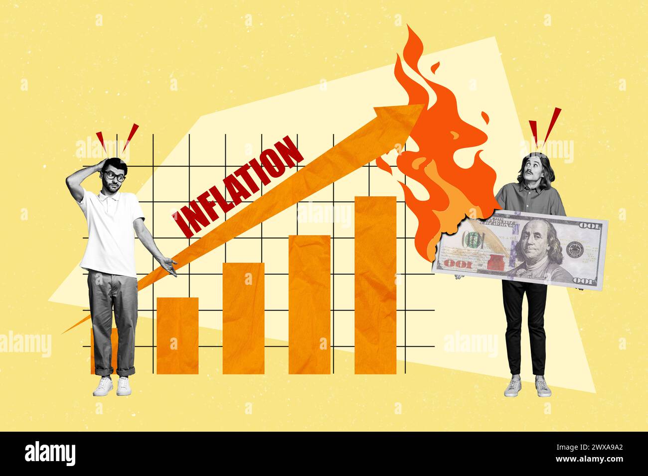 Sketch image composite trend artwork 3D photo collage of young ...