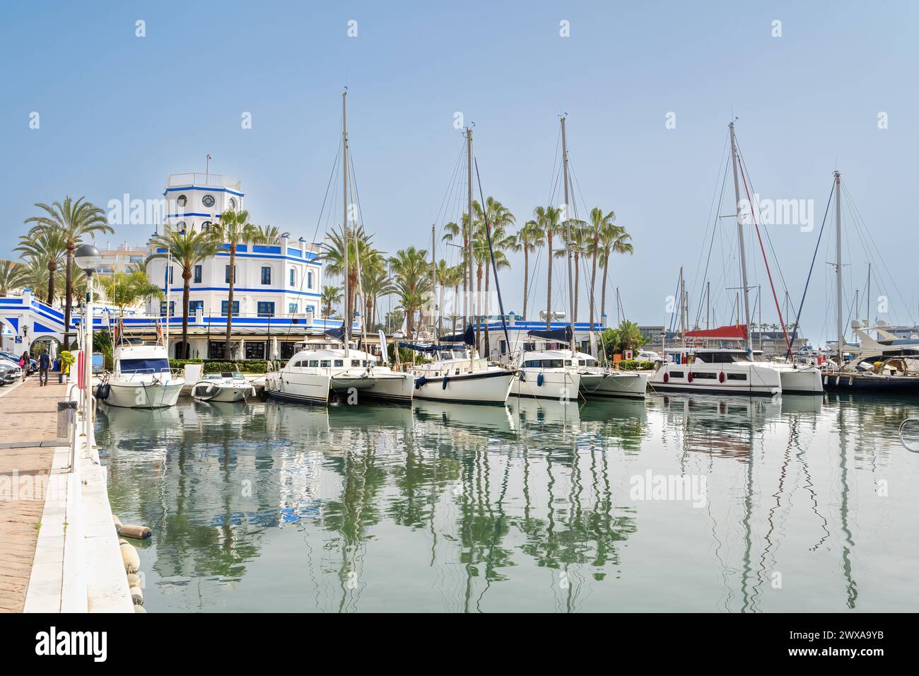 The marina in Estepona on the Costa Brava Stock Photo - Alamy