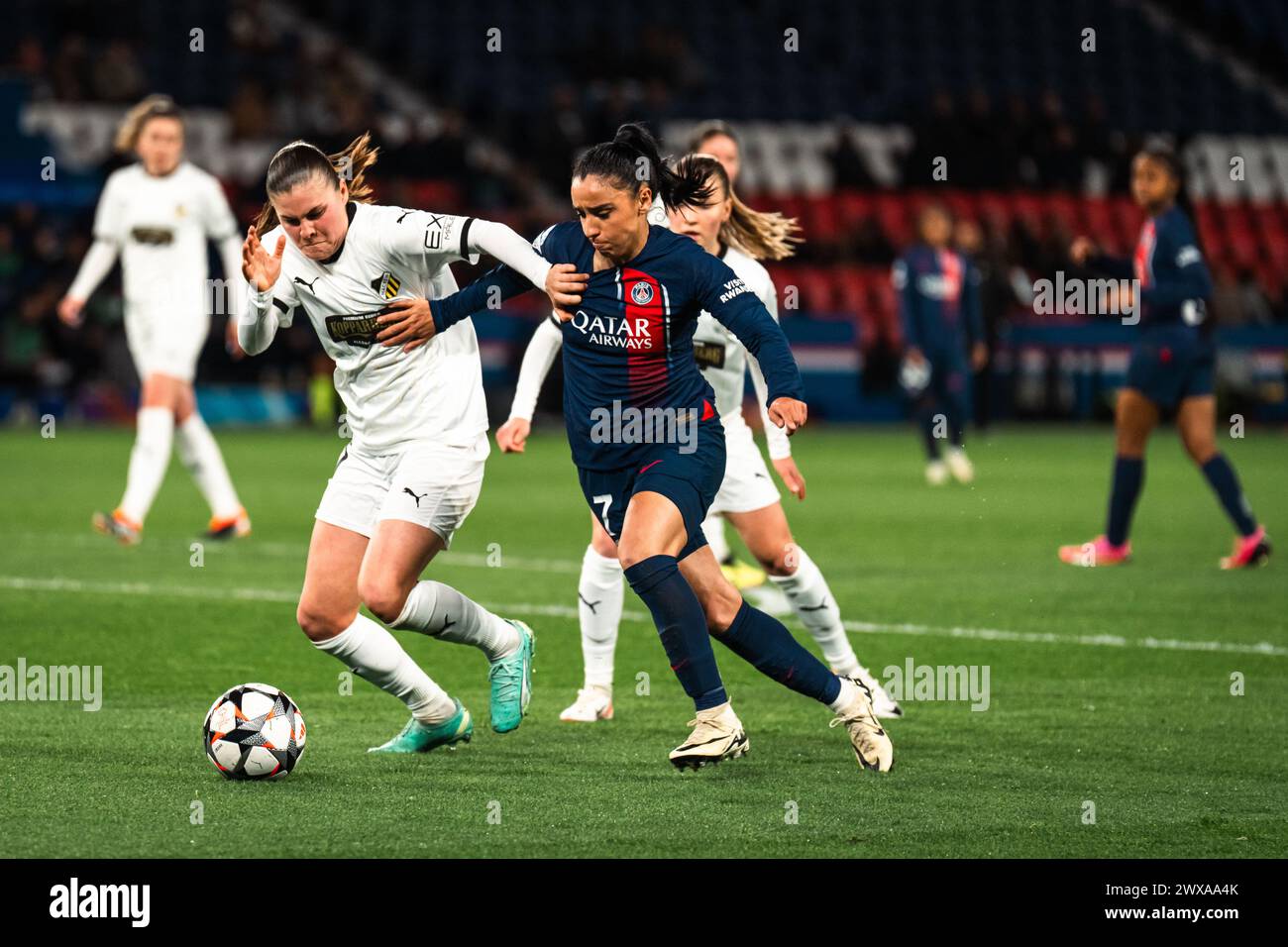 Sakina HARCHAOUI of PSG and Hanna WIJK of BK Hacken during the UEFA ...