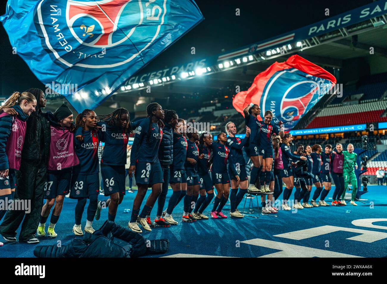 Illustration during the UEFA Women's Champions League, Quarter-finals ...