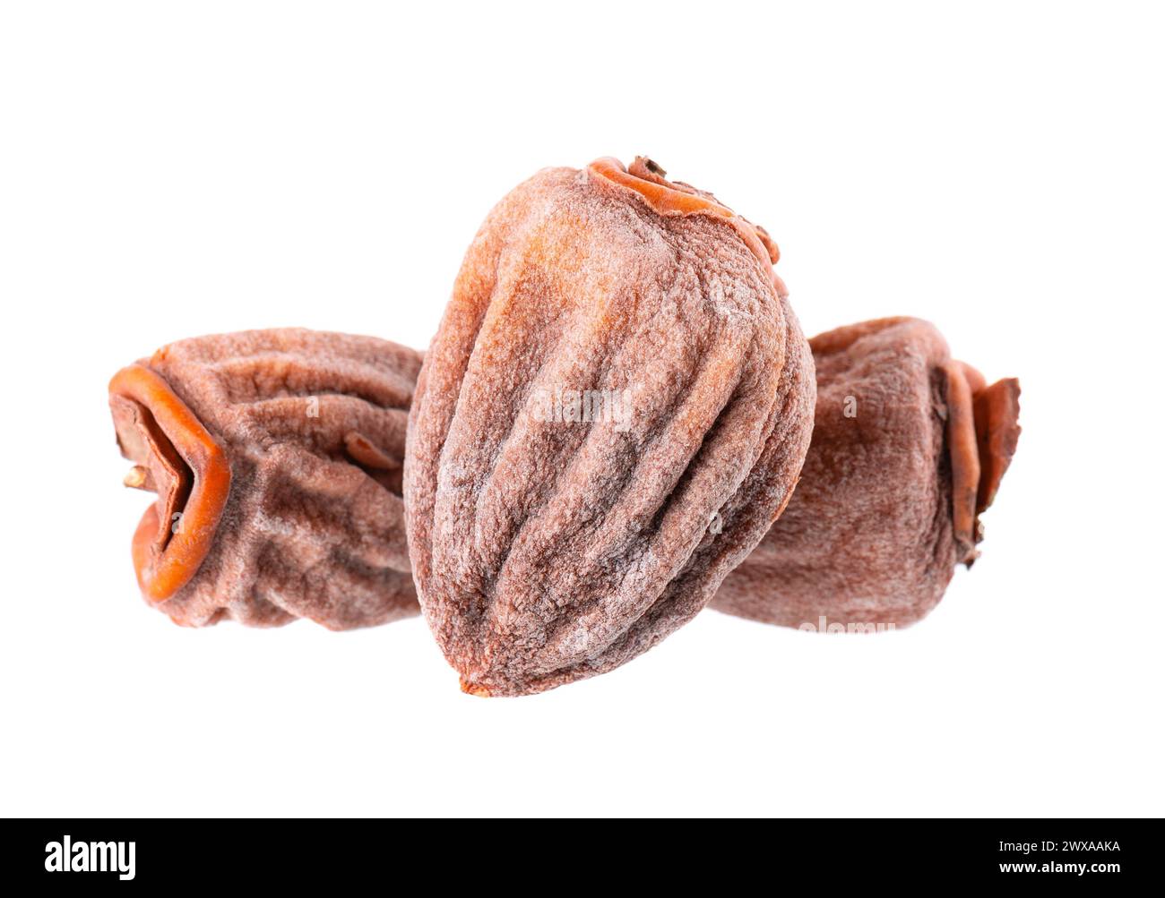 Dried persimmon isolated on white background. Dried fruit snack Stock ...