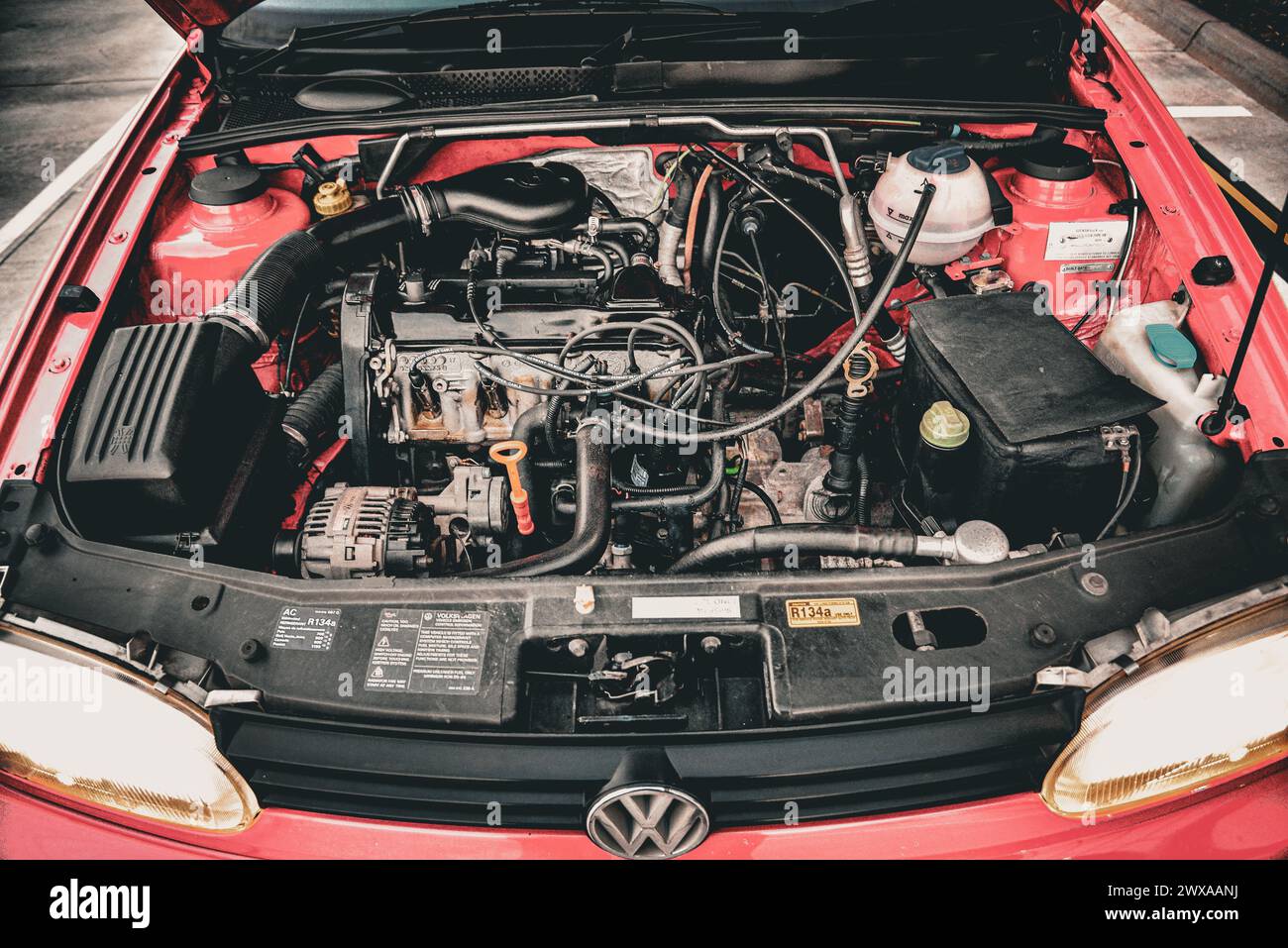VW Volkswagen Golf Flash Red and black on a late sunny afternoon photo ...