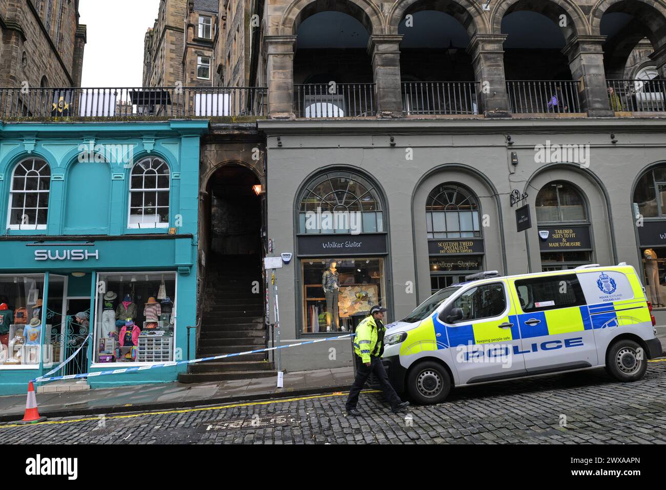 Edinburgh Scotland, UK 29 March 2024. Police Incident between Victoria ...