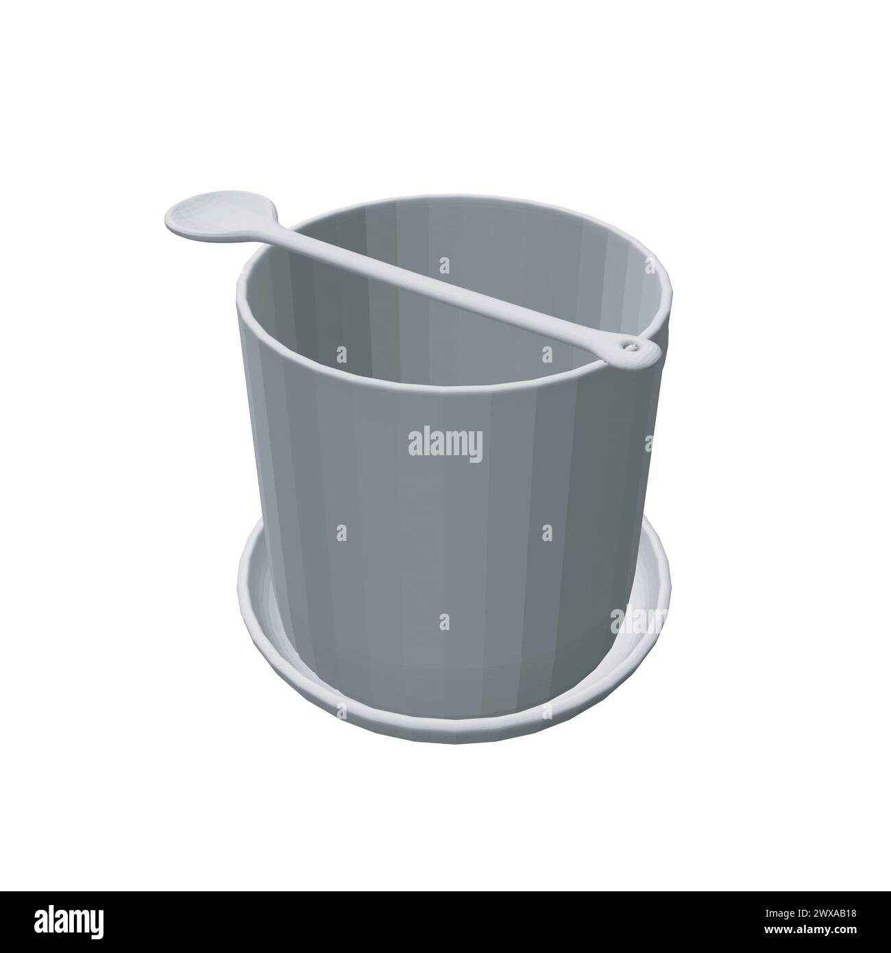 3d coffee cup plate spoon Stock Vector Images - Alamy