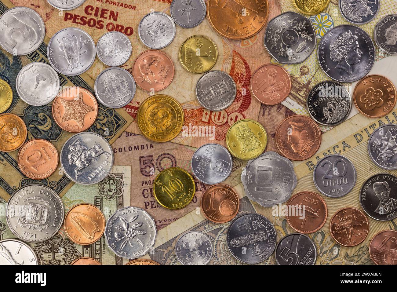 A collection of money from around the world Stock Photo - Alamy