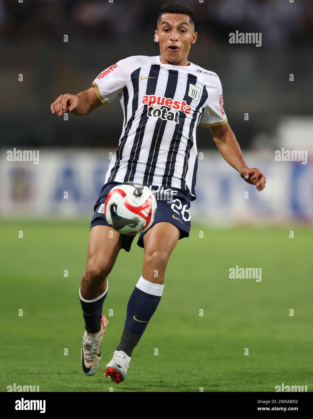 Lima, Peru. 28th Mar, 2024. Kevin Serna of Alianza Lima during the Liga ...