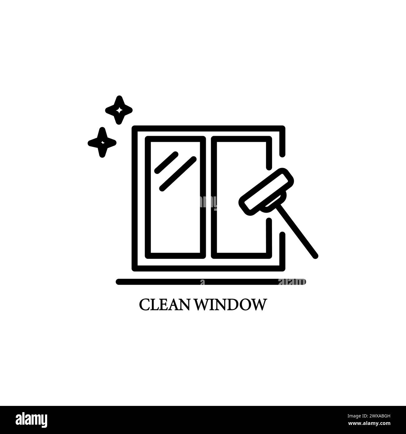 Window Cleaning icon. Line simple icon for templates, web design and ...