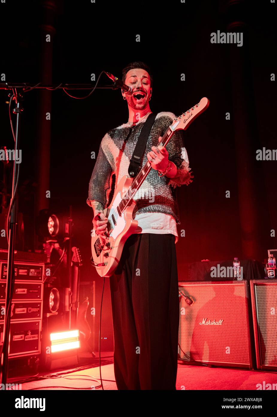 London, UK. 28th Mar 2024. Feeder performing live at Roundhouse, London ...