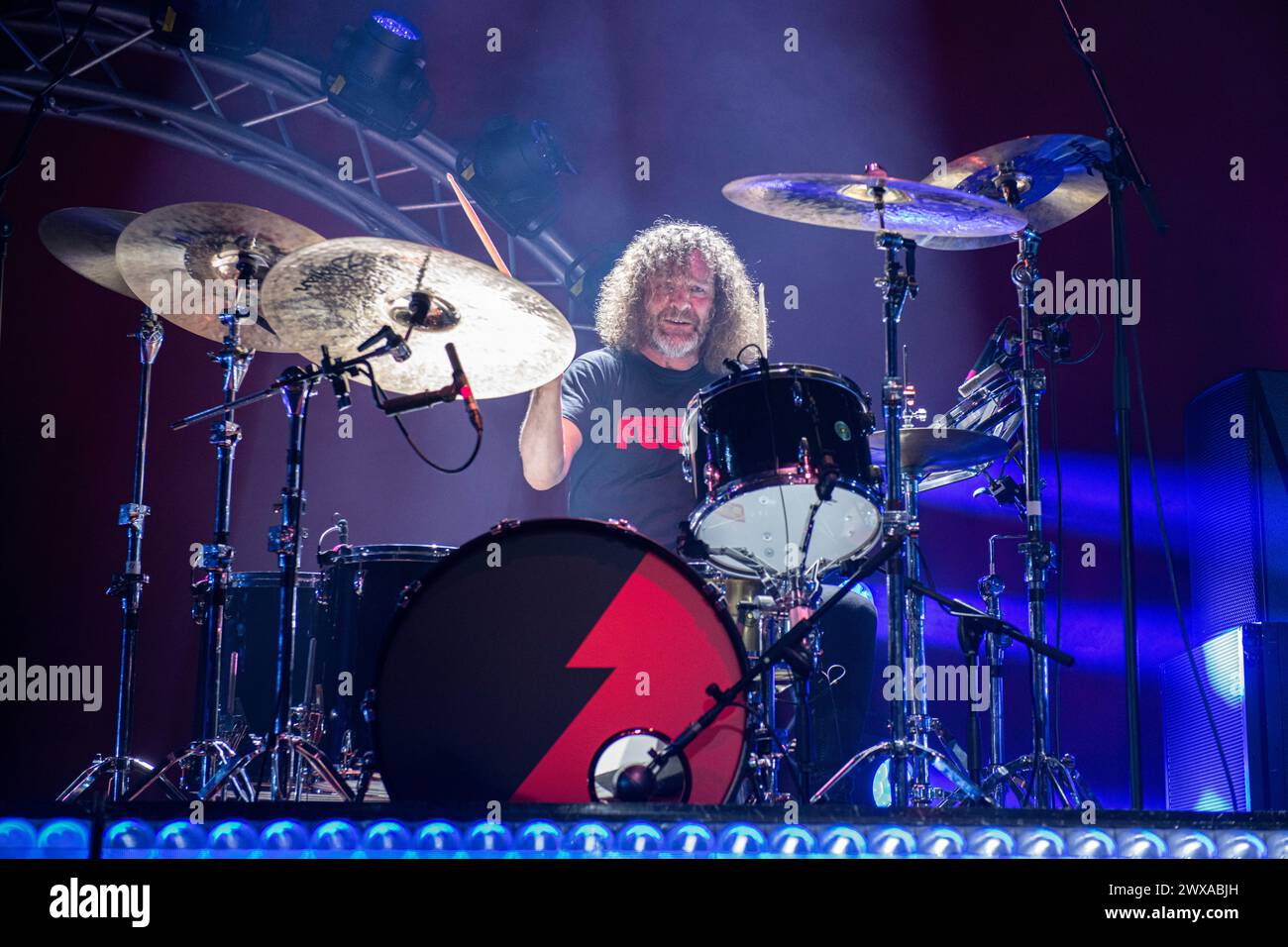 London, UK. 28th Mar 2024. Feeder performing live at Roundhouse, London ...