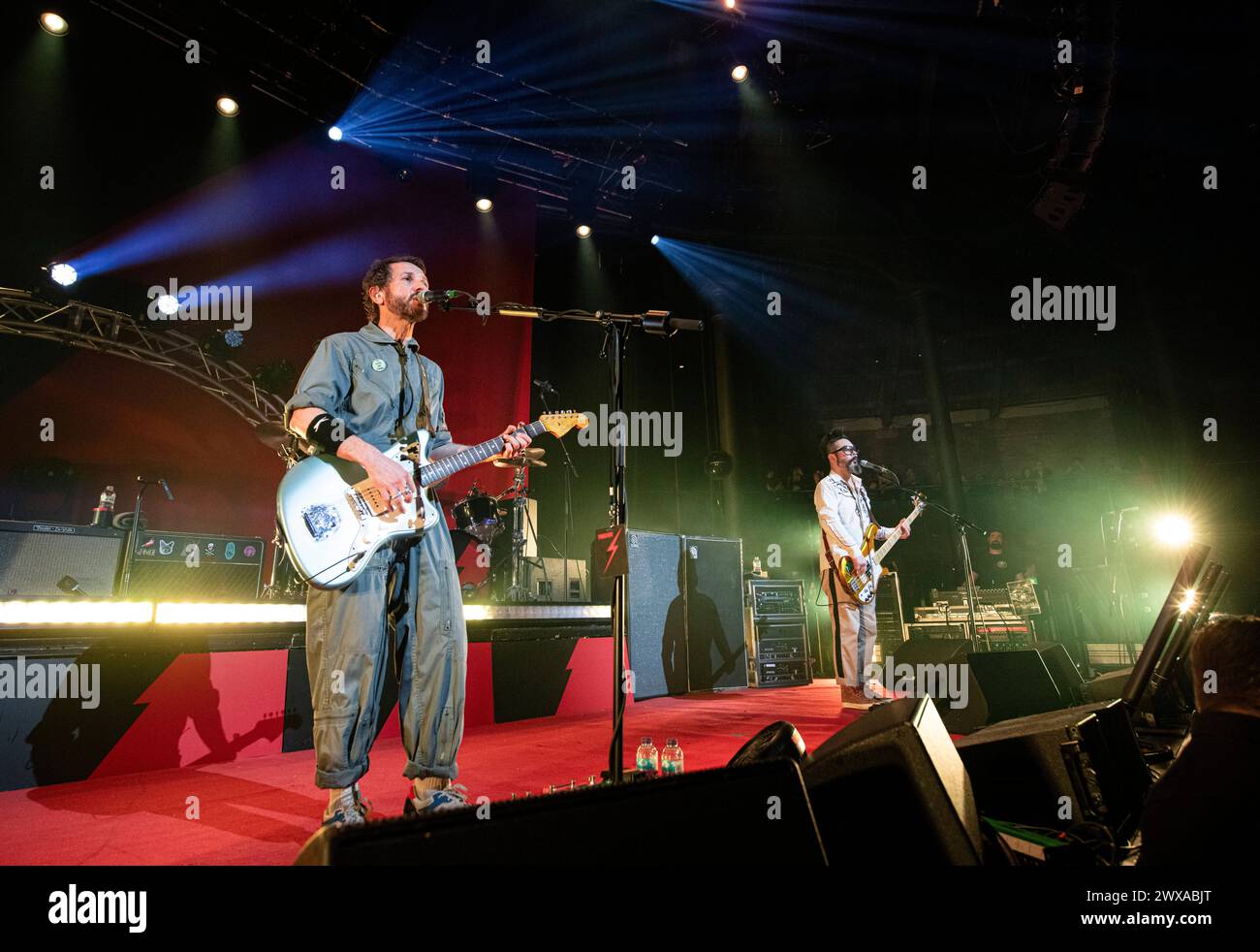 London, UK. 28th Mar 2024. Feeder performing live at Roundhouse, London ...