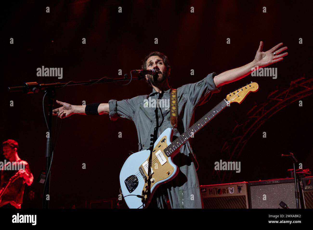 London, UK. 28th Mar 2024. Feeder performing live at Roundhouse, London ...