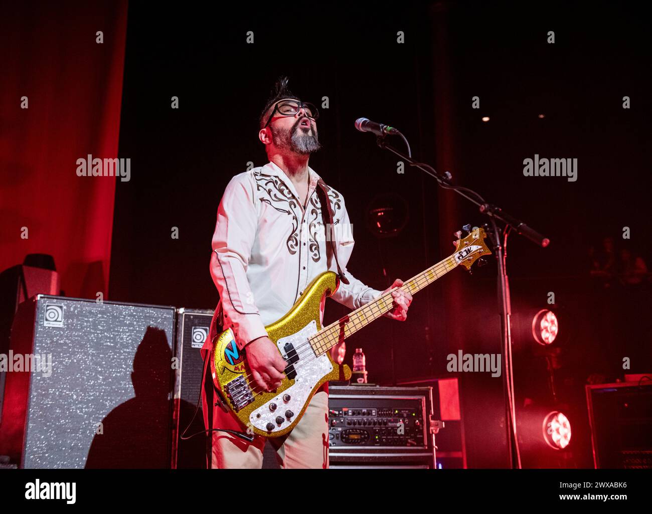 London, UK. 28th Mar 2024. Feeder performing live at Roundhouse, London ...