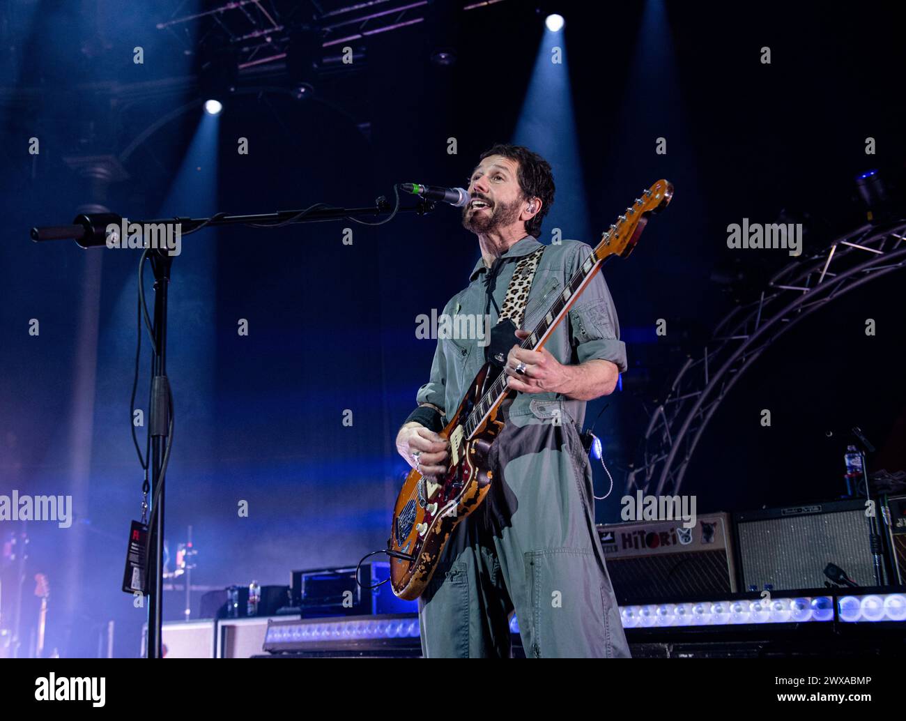 London, UK. 28th Mar 2024. Feeder performing live at Roundhouse, London ...
