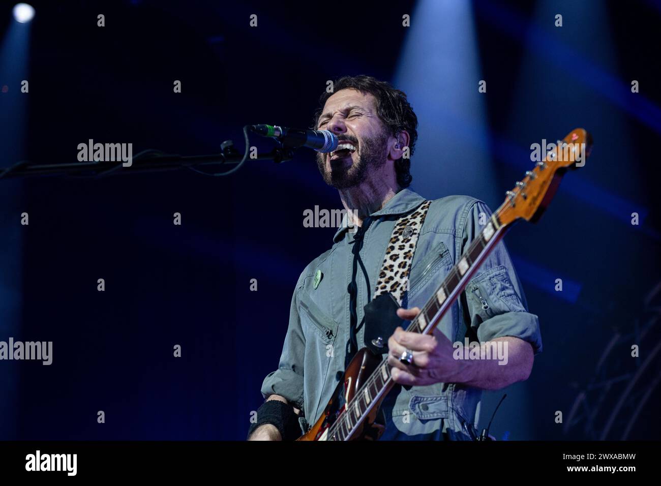 London, UK. 28th Mar 2024. Feeder performing live at Roundhouse, London ...